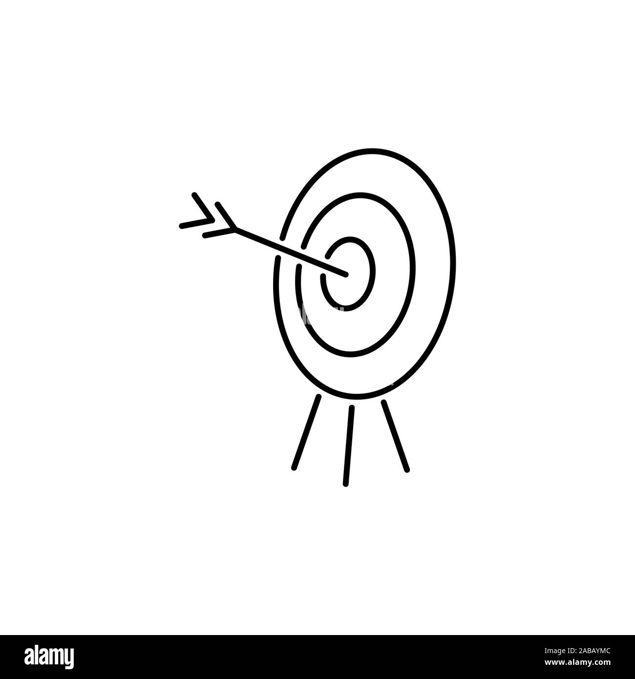 Target goal achievement vector Black and White Stock Photos & Images ...