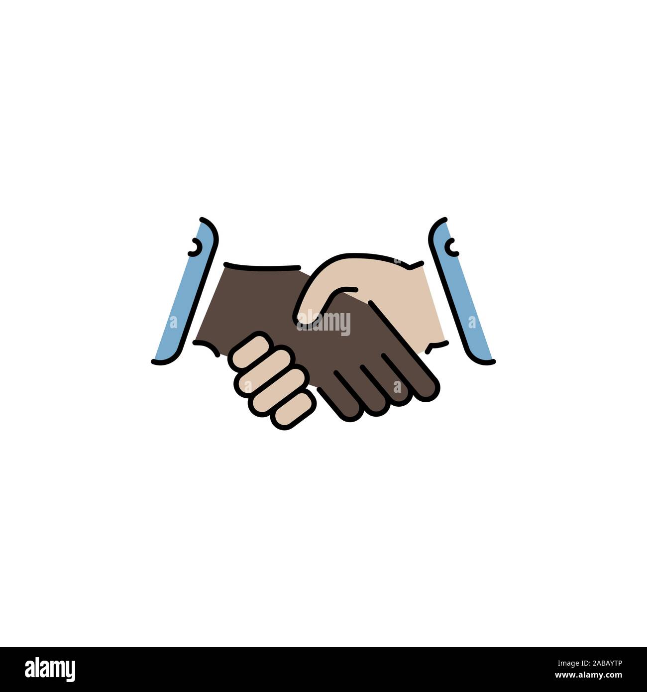 handshake vector color icon, logo Stock Vector Image & Art - Alamy