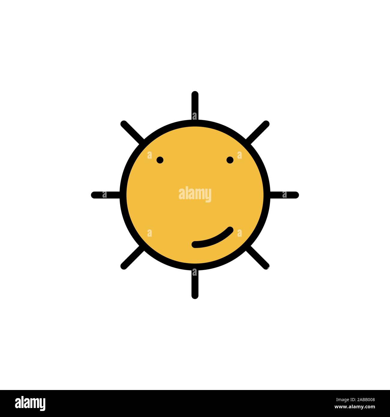 sun vector funny cartoon icon Stock Vector Image & Art - Alamy