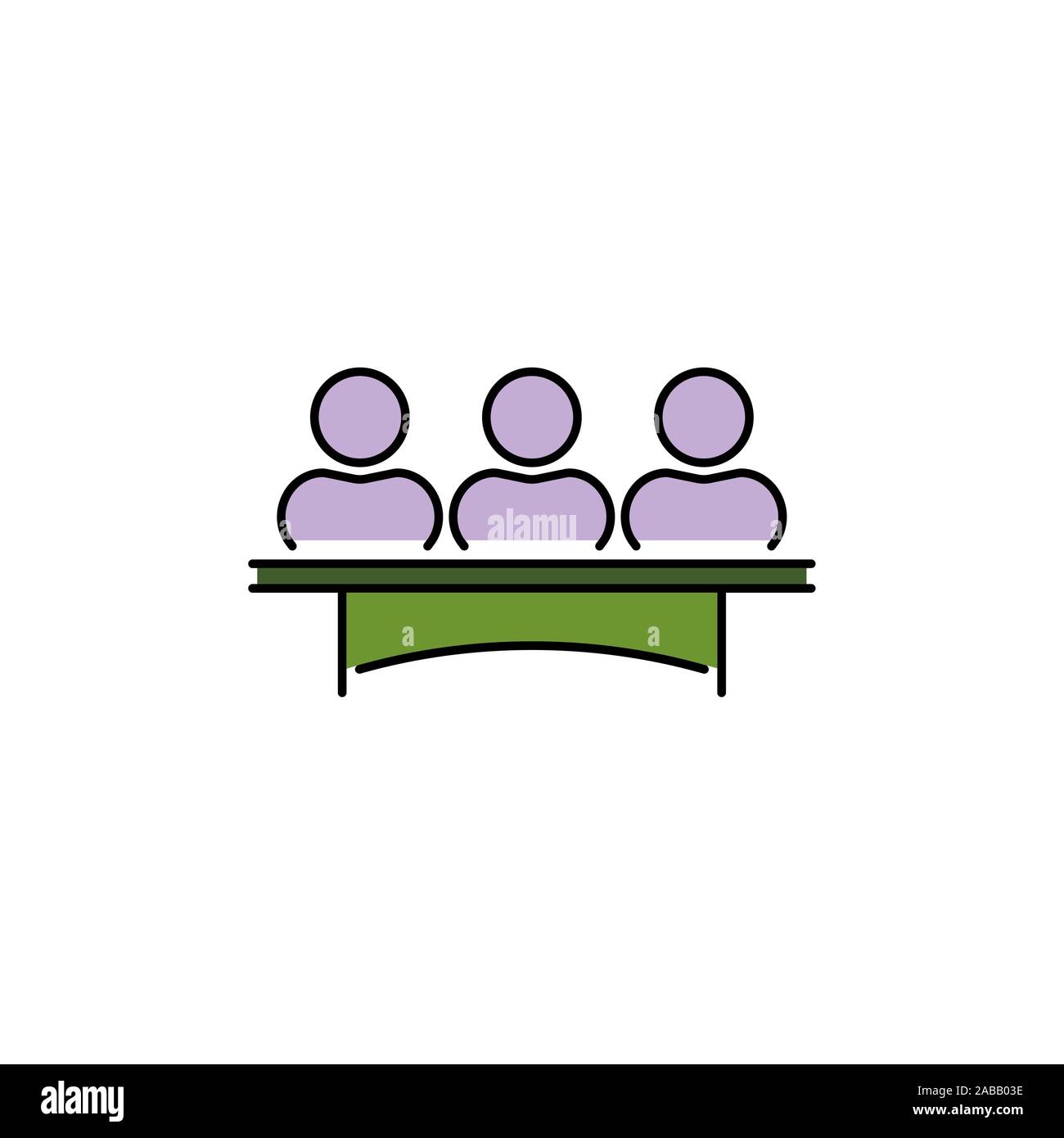 jury group committee vector color icon. jurors sign, symbol Stock ...