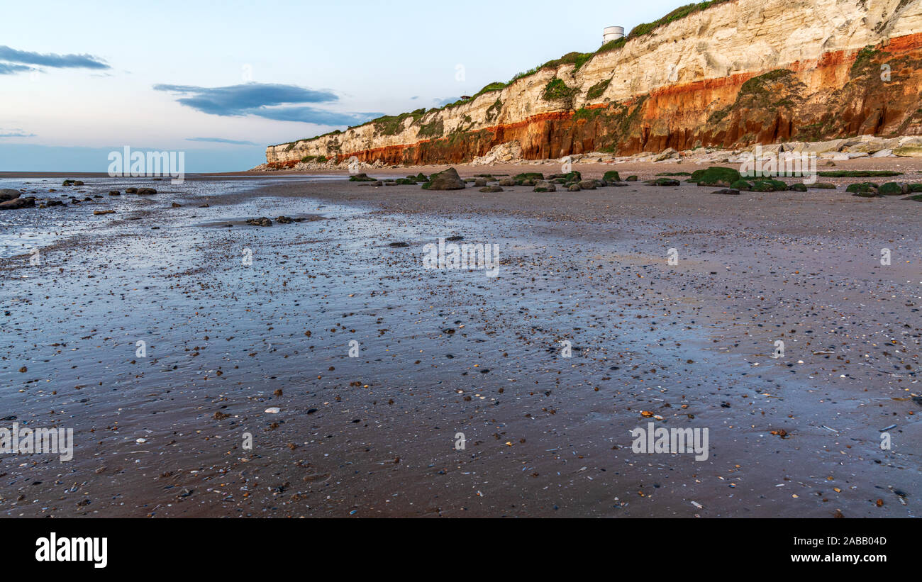 Hunstanton, Norfolk, England, UK - April 25, 2019: Evening light and ...