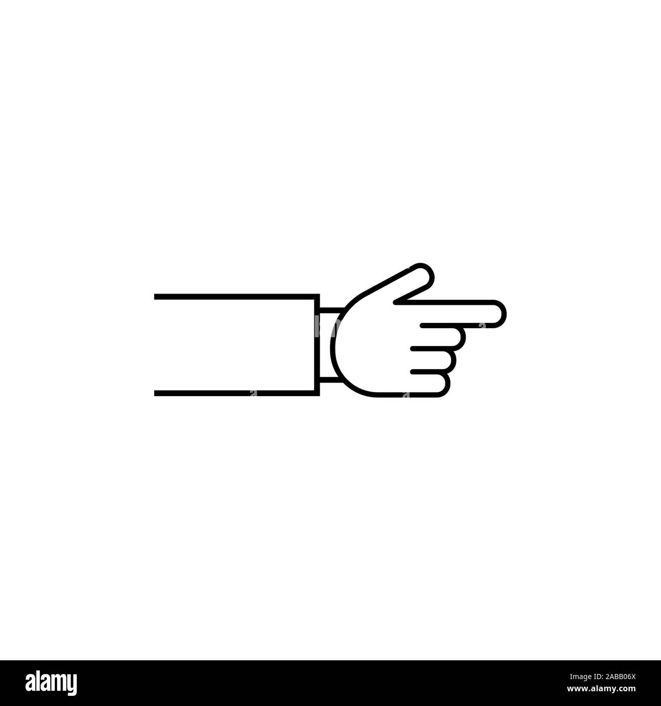 Right hand pointing Black and White Stock Photos & Images - Alamy