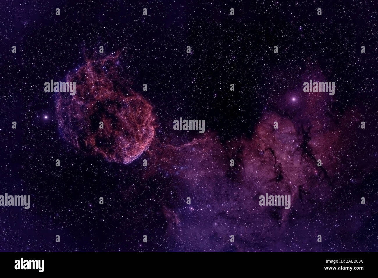 Red nebula in deep space. Elements of this image furnished by NASA ...