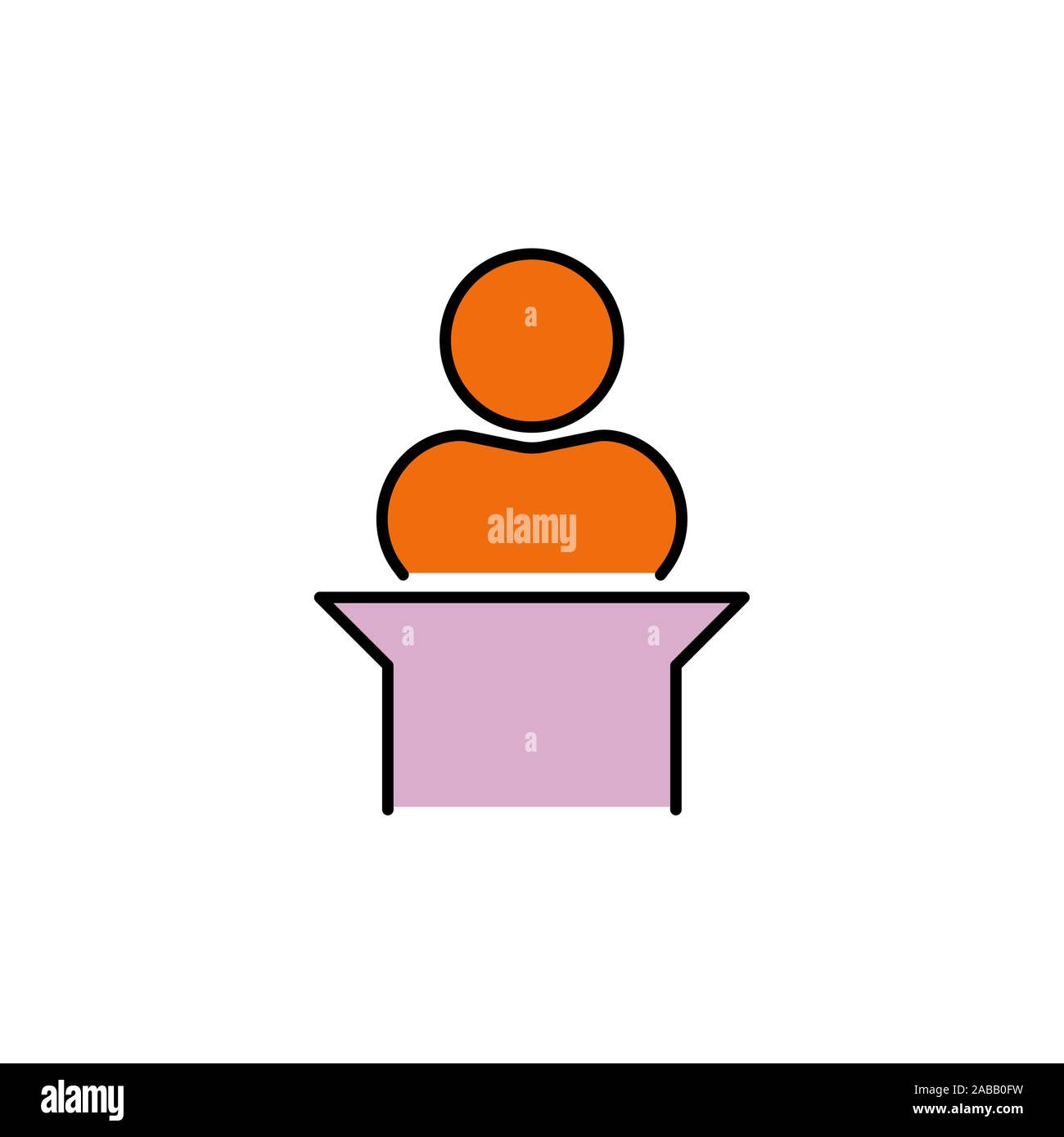 Speaker podium icon vector Stock Vector Images - Alamy