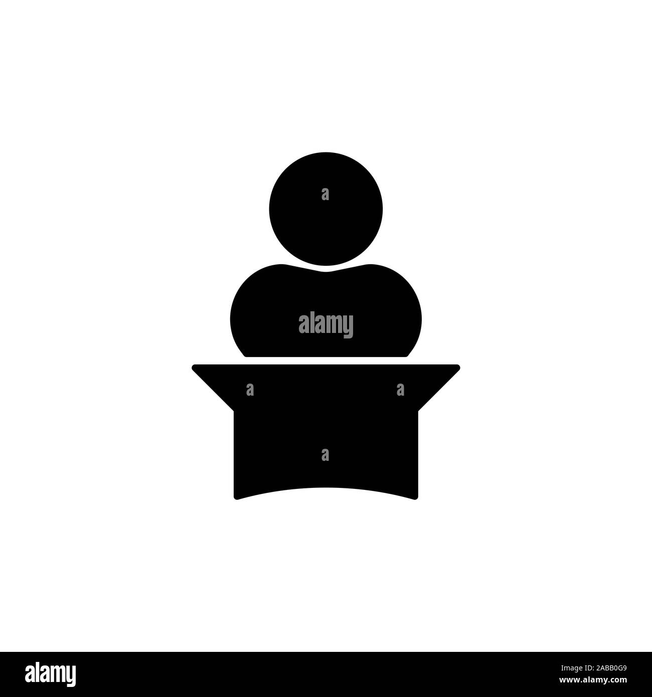 Podium speech vector vectors hi-res stock photography and images - Alamy