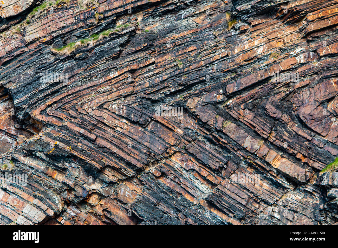 Geology Folding Faulting Millook Haven North Cornwall Beach Hut Fishing ...