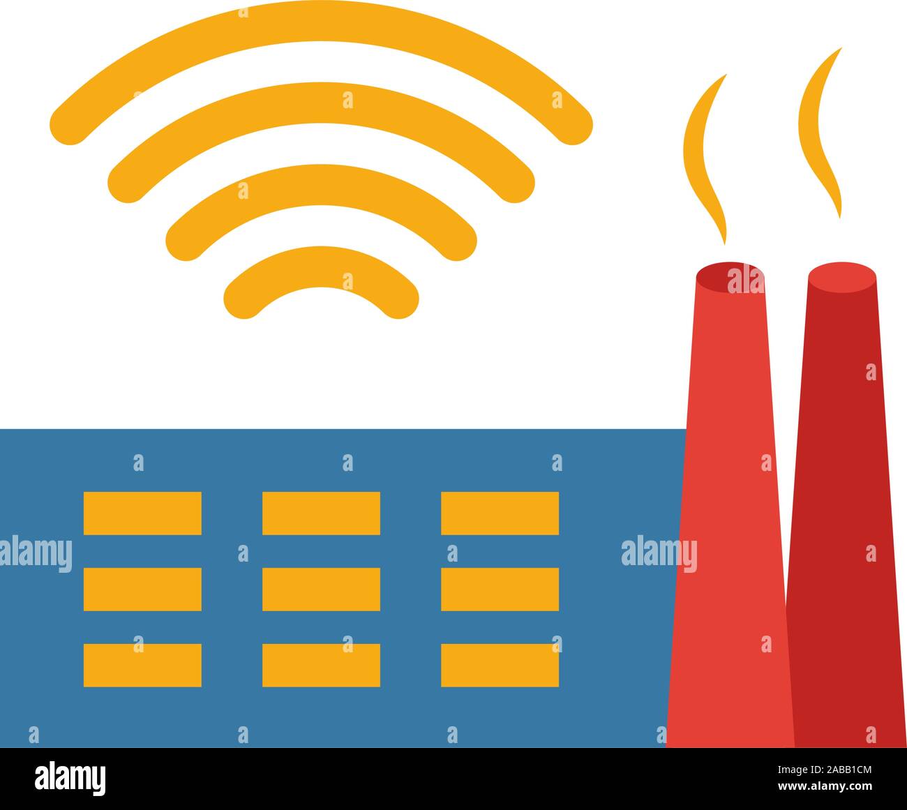 Smart Factory icon. Colored simple elements from industry 4.0 ...