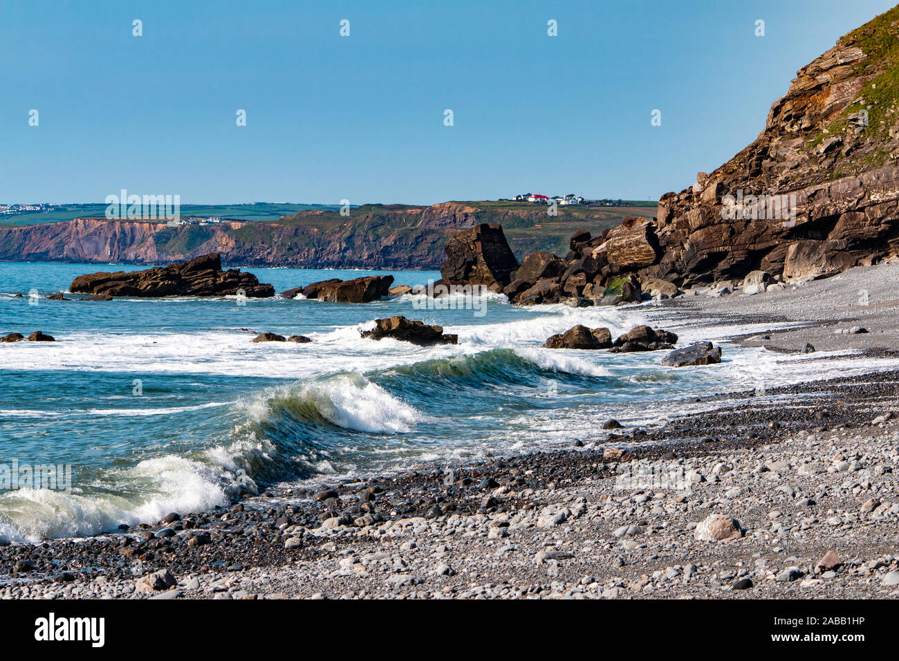 Millook Haven North Cornwall Beach Hut Fishing Geology Stock Photo - Alamy