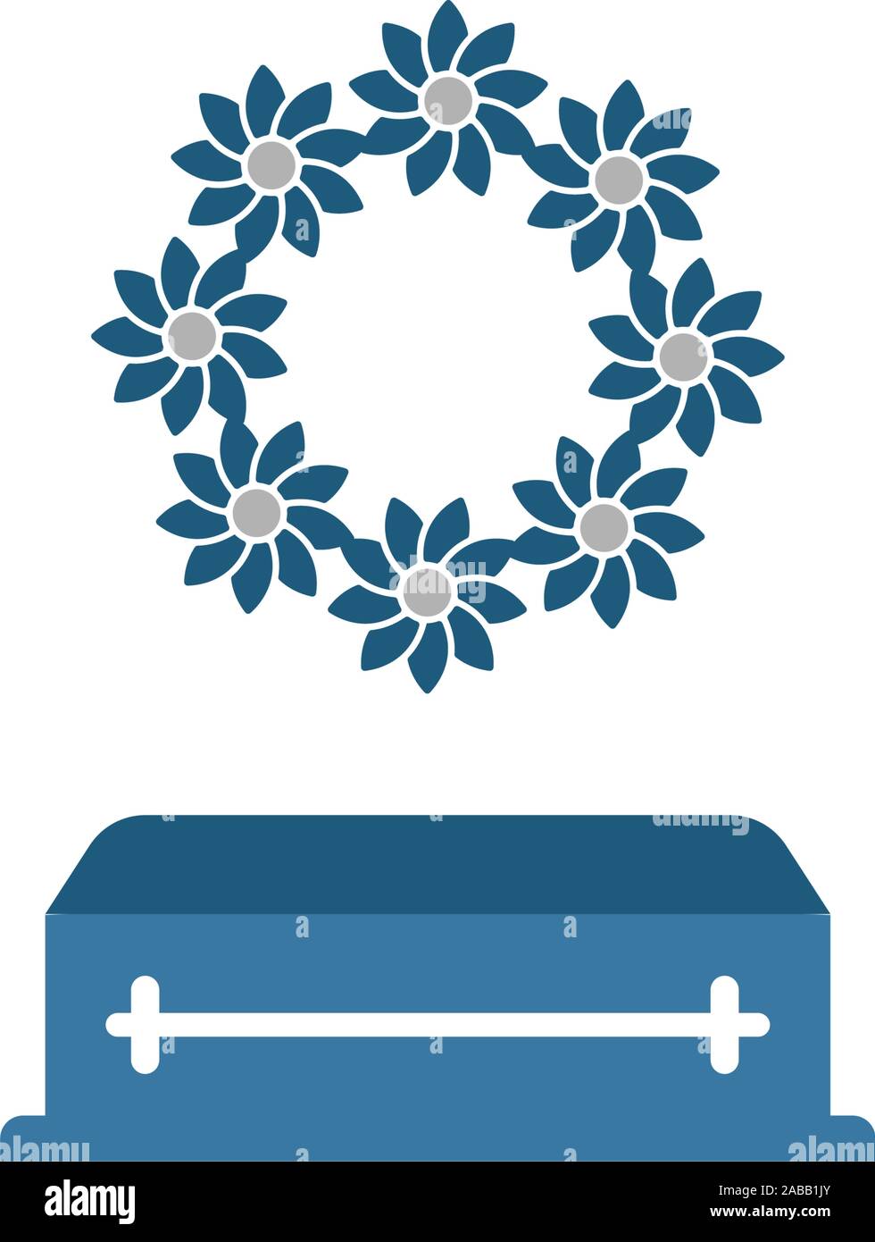 Funeral icon. Colored simple elements from insurance collection Stock ...