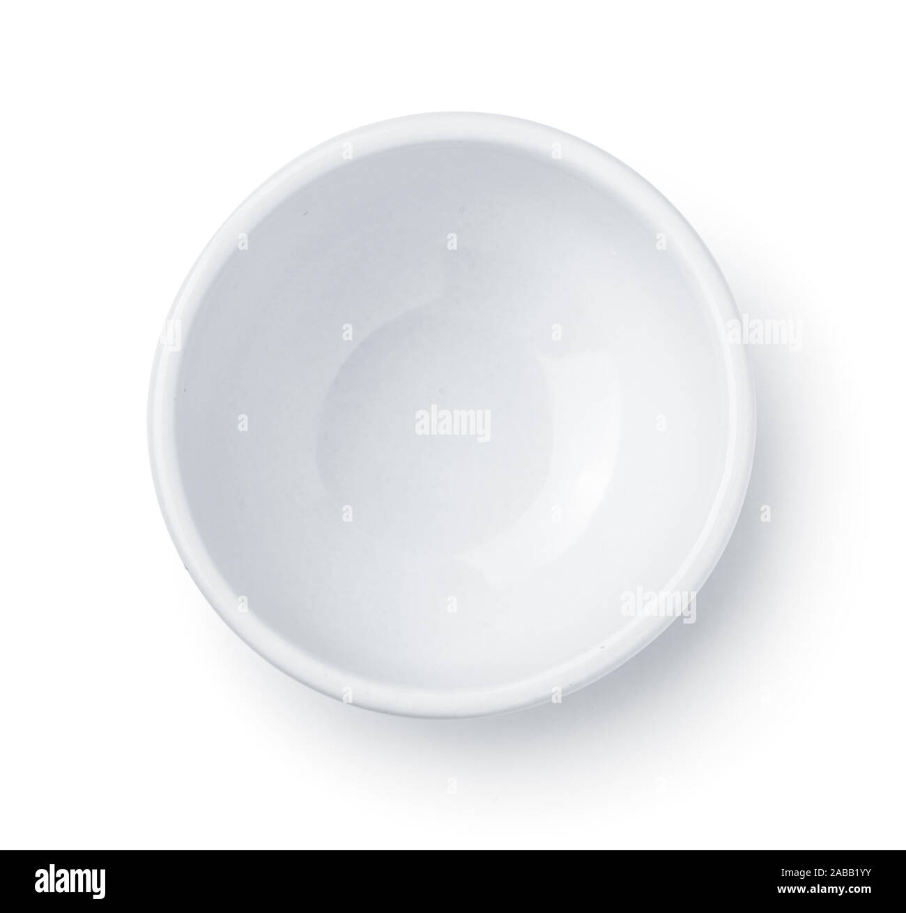 Top view of white empty ceramic dip bowl isolated on white Stock Photo ...