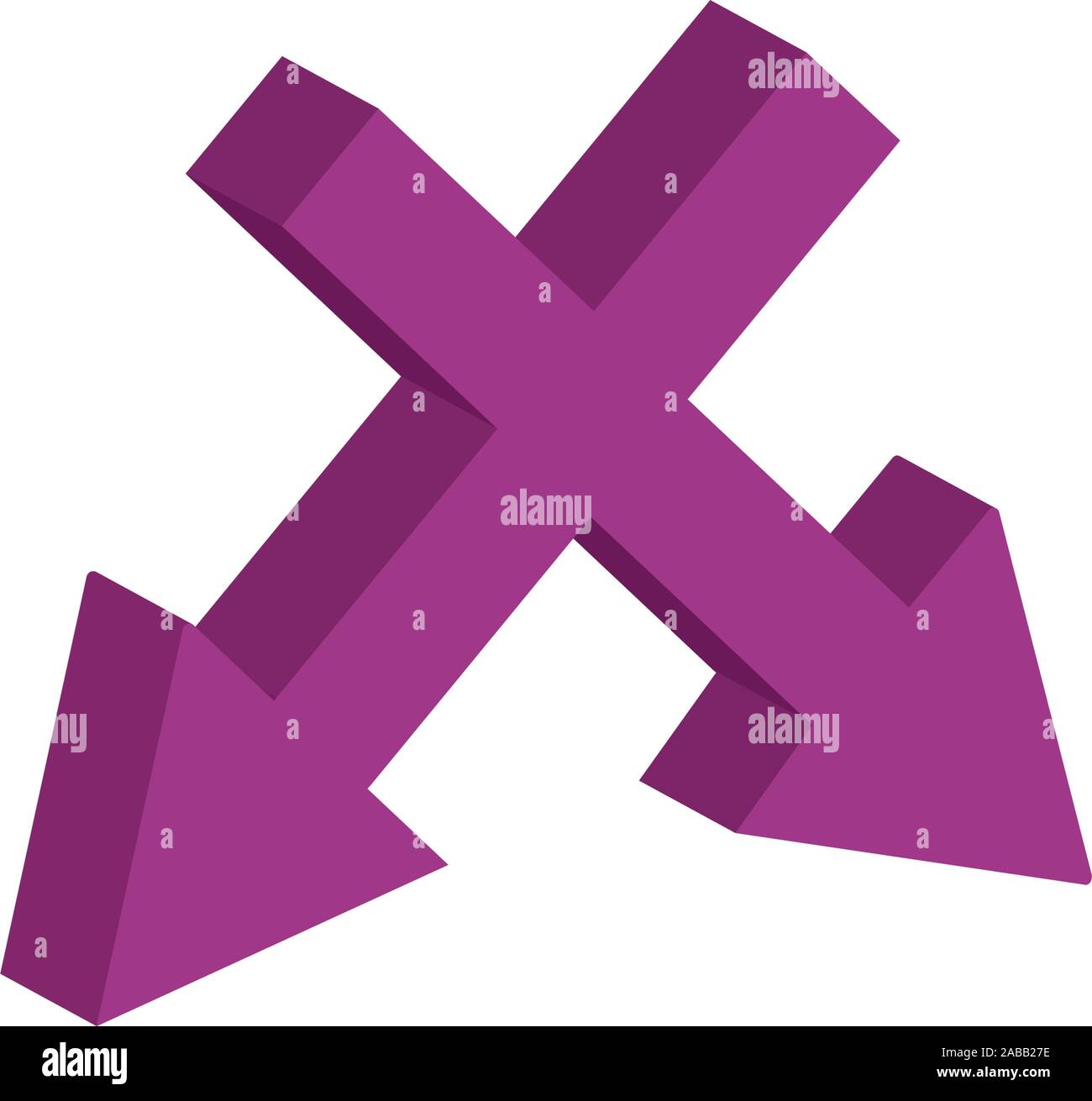 arrows intersection 3d style icon vector illustration design Stock ...