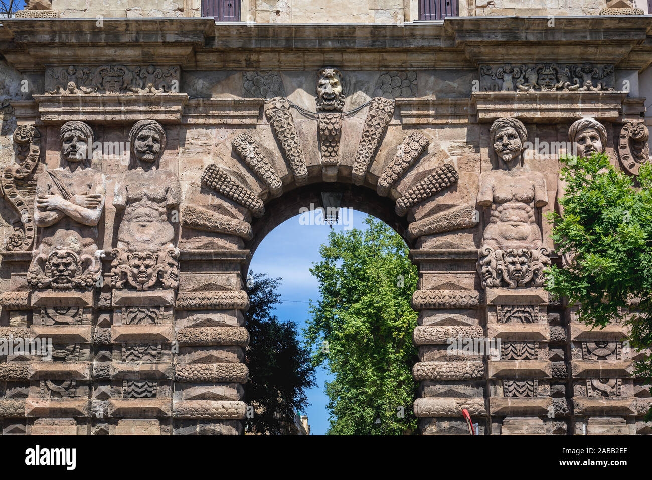 Telamones sculptures of Porta Nuova - monumental gate of historic city ...