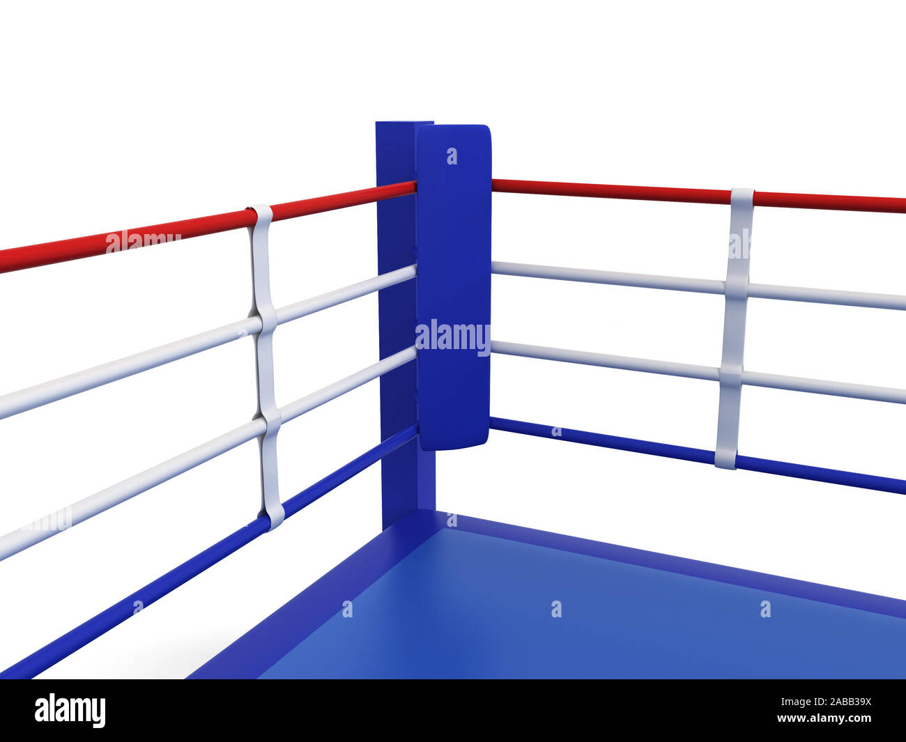 Boxing ring. 3d illustration isolated on white background Stock Photo ...
