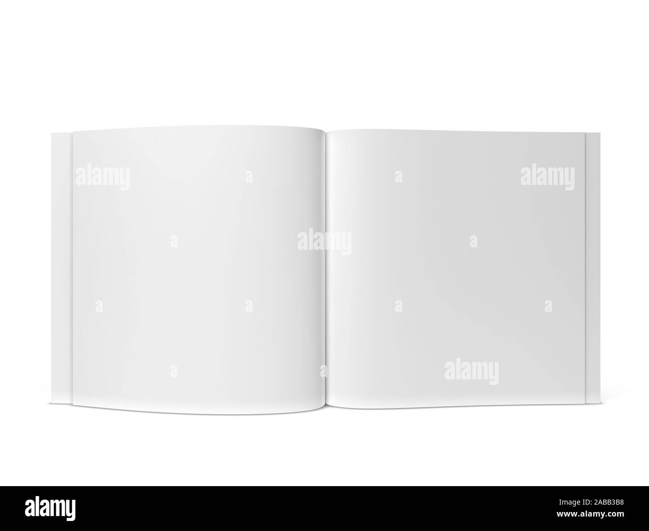 Open magazine or brochure. 3d illustration isolated on white background ...