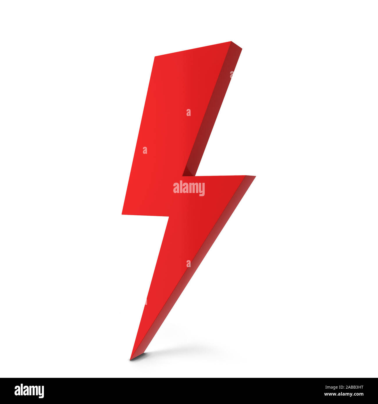 Lightning symbol. 3d illustration isolated on white background Stock ...