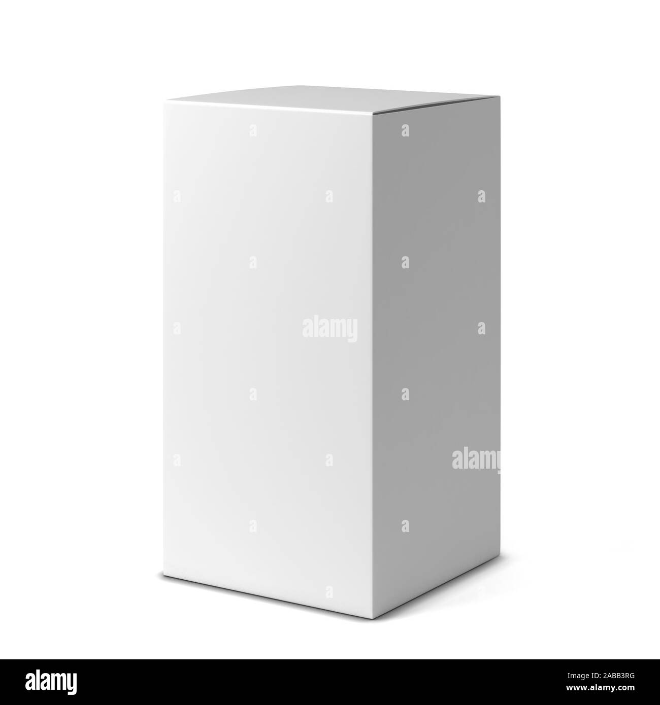Blank tall box . 3d illustration isolated on white background Stock ...