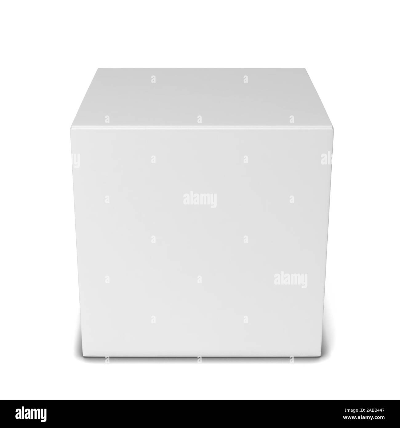 Blank square box. 3d illustration isolated on white background Stock ...