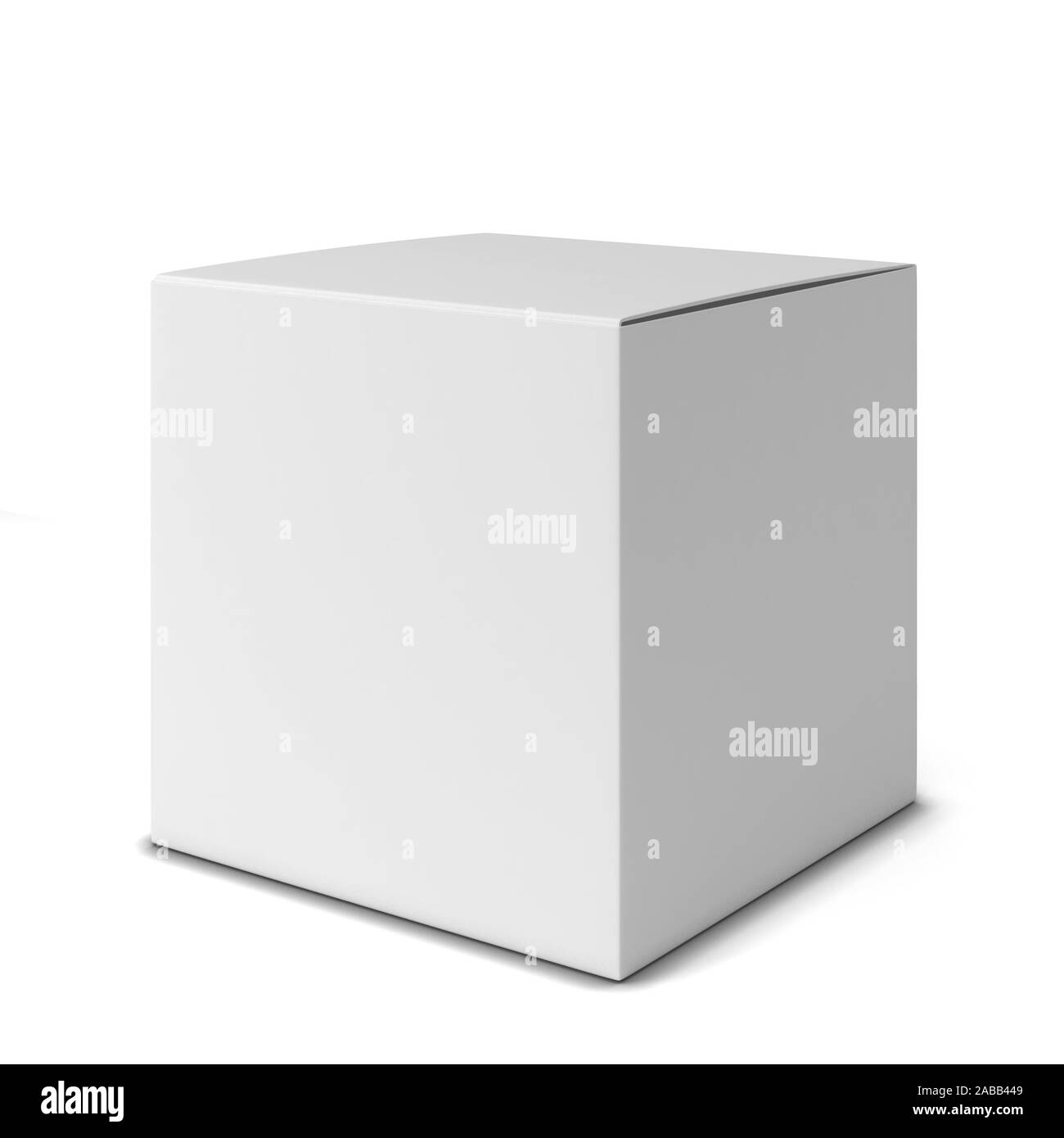 Blank square box. 3d illustration isolated on white background Stock ...