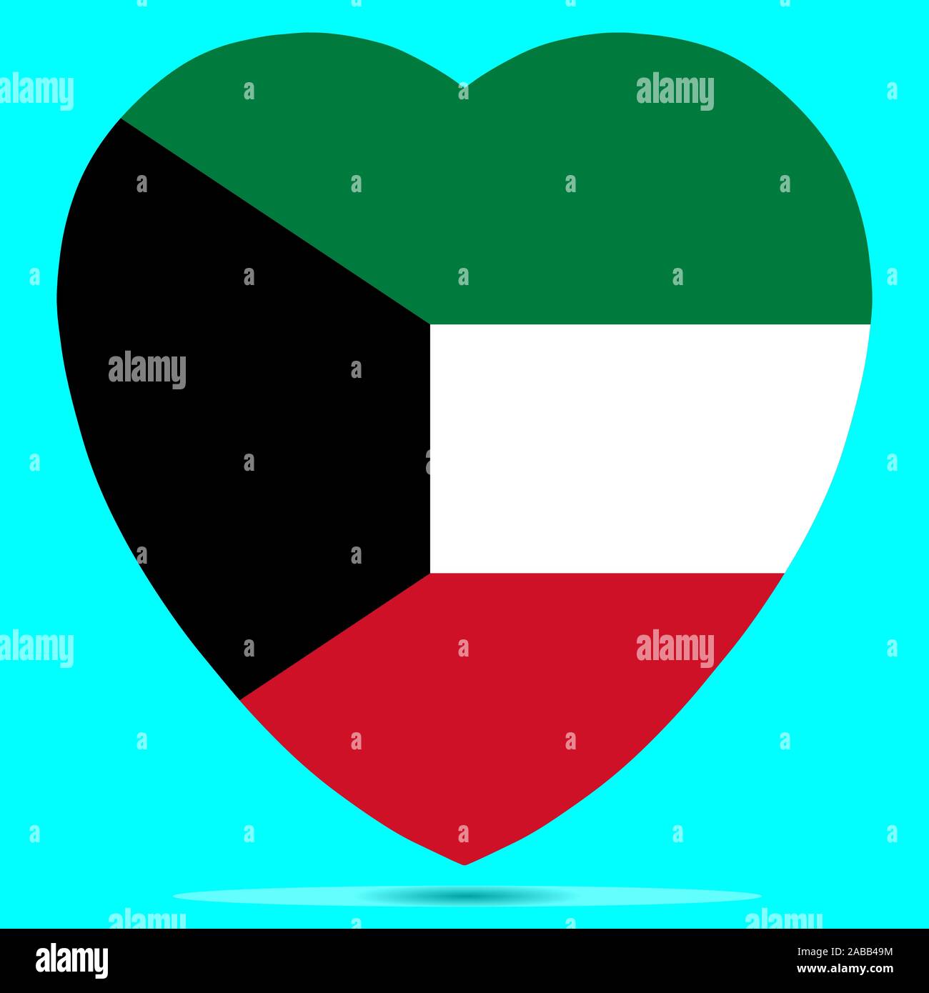 Love kuwait symbol heart flag hi-res stock photography and images - Alamy
