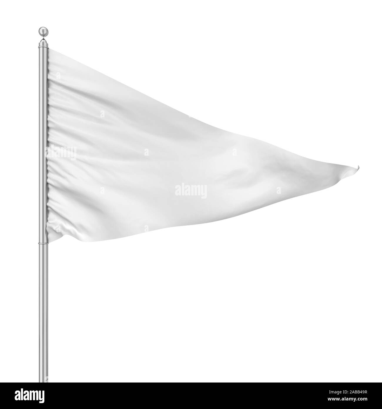 Triangle flag. 3d illustration isolated on white background Stock Photo ...