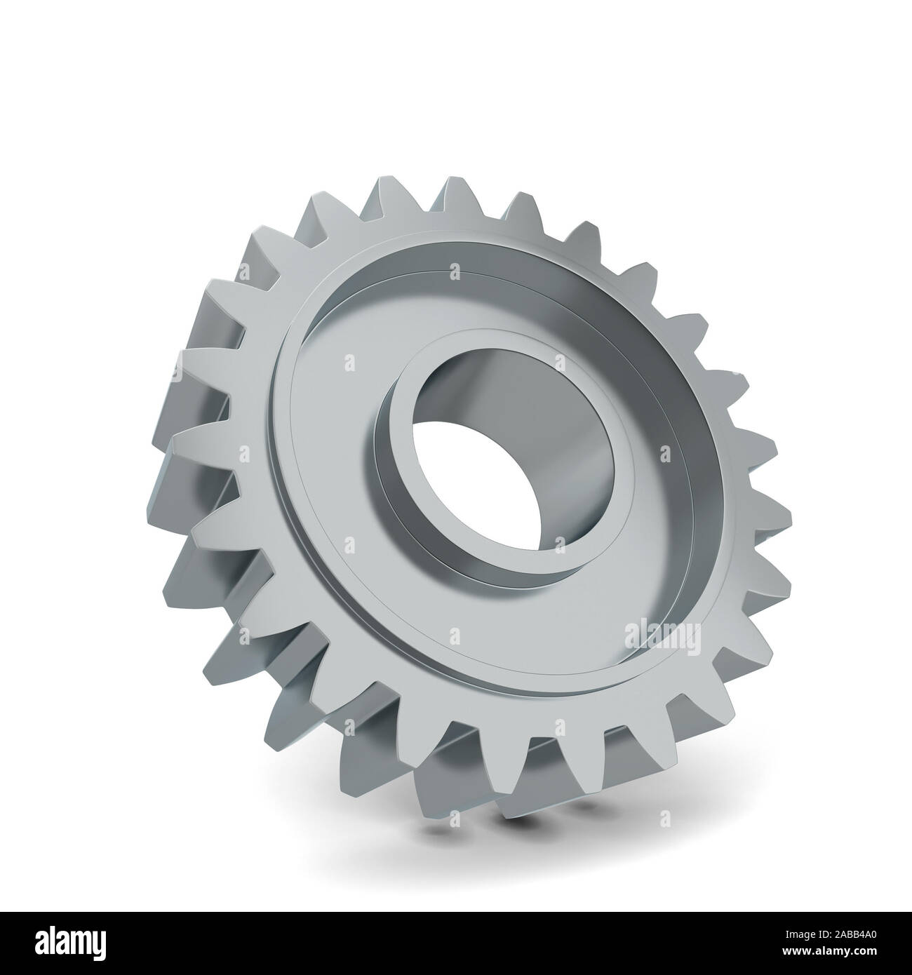 Single gear. 3d illustration isolated on white background Stock Photo ...
