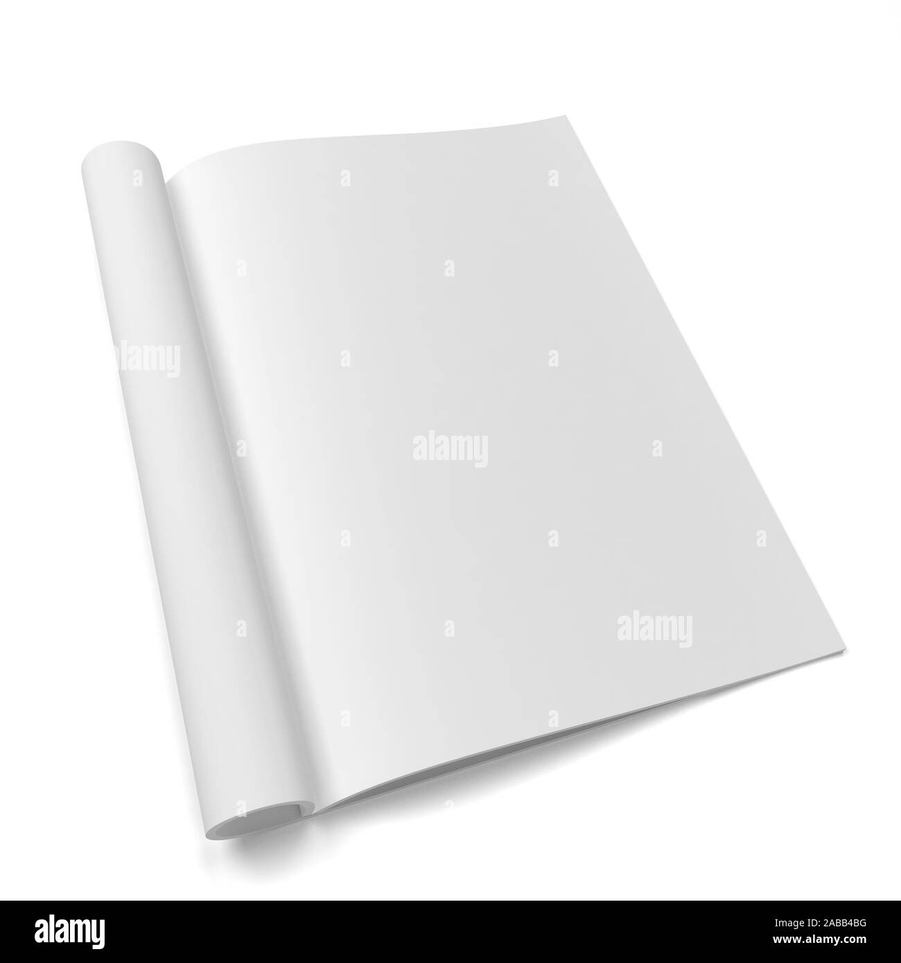 Blank magazine. 3d illustration isolated on white background Stock ...
