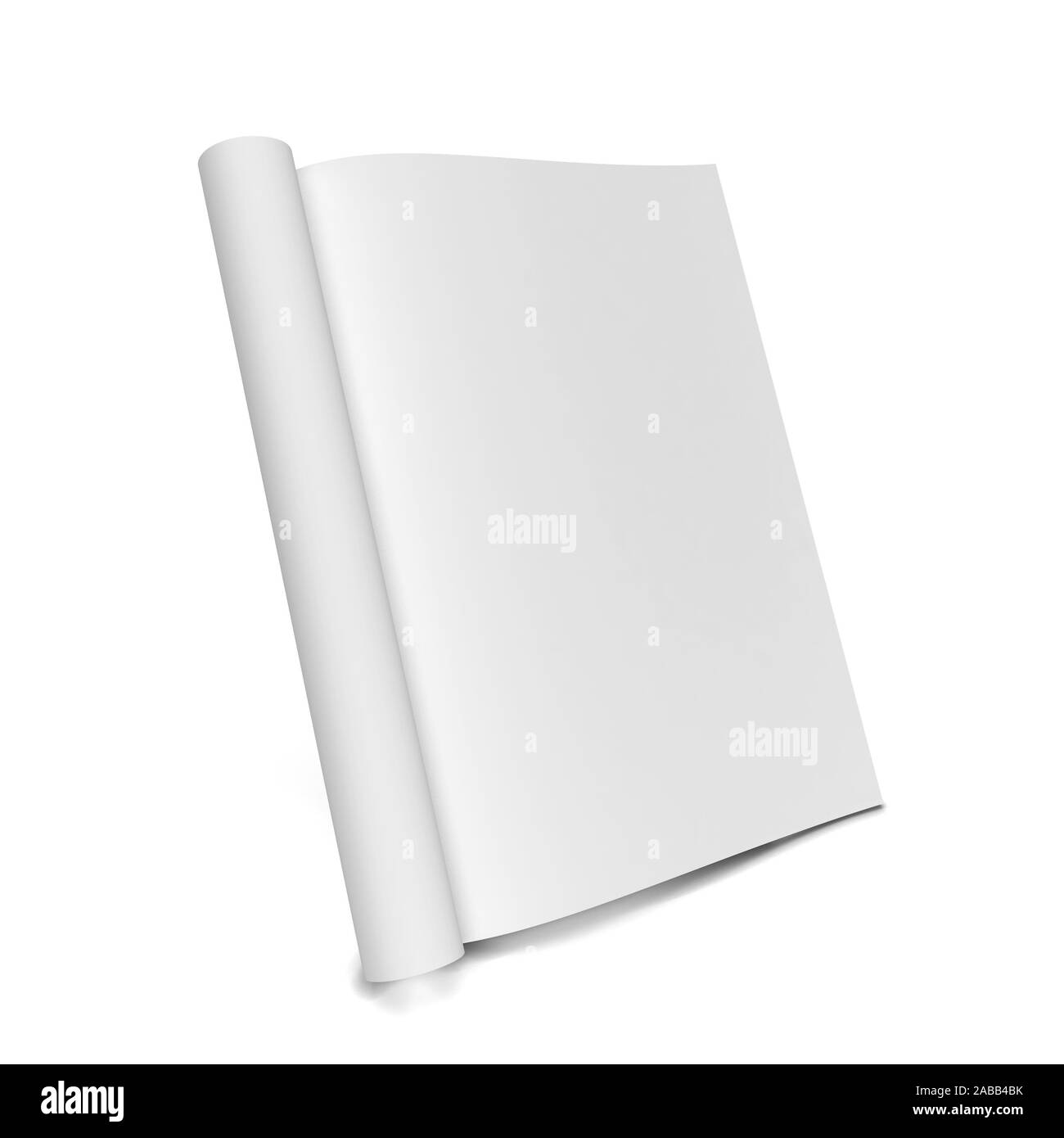 Blank magazine. 3d illustration isolated on white background Stock ...