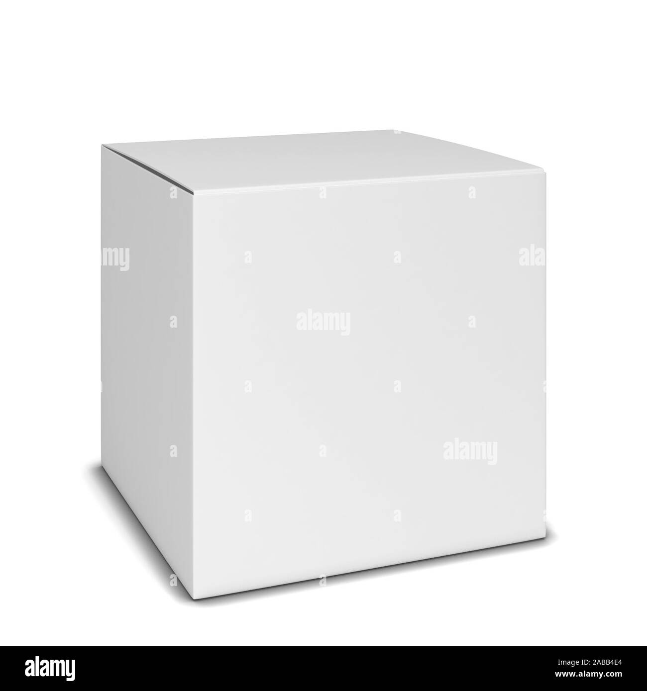Blank square box. 3d illustration isolated on white background Stock ...