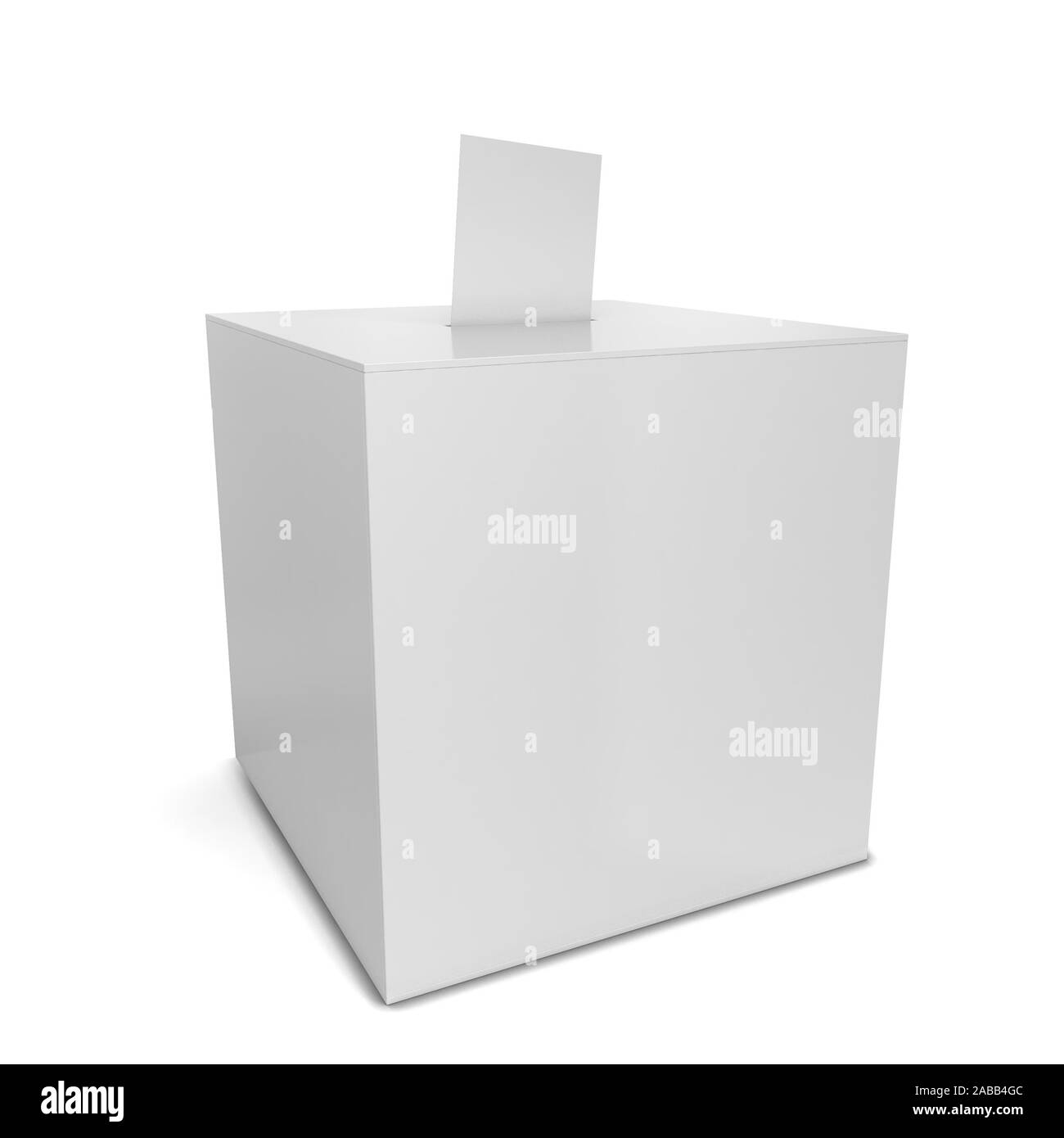 Ballot box. 3d illustration isolated on white background Stock Photo ...