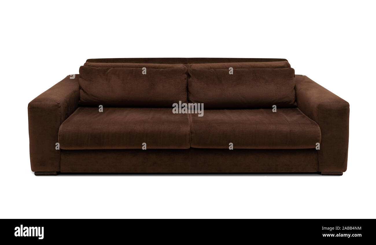 Modern sofa. Minimalistic couch isolated on white background Stock ...
