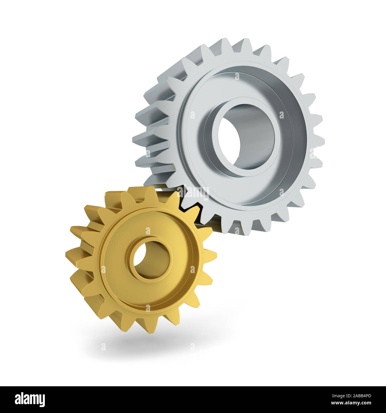 Gear mechanism. 3d illustration isolated on white background Stock ...