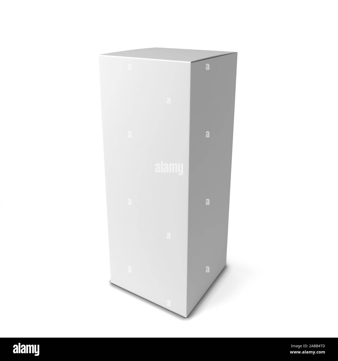 Blank tall box . 3d illustration isolated on white background Stock ...