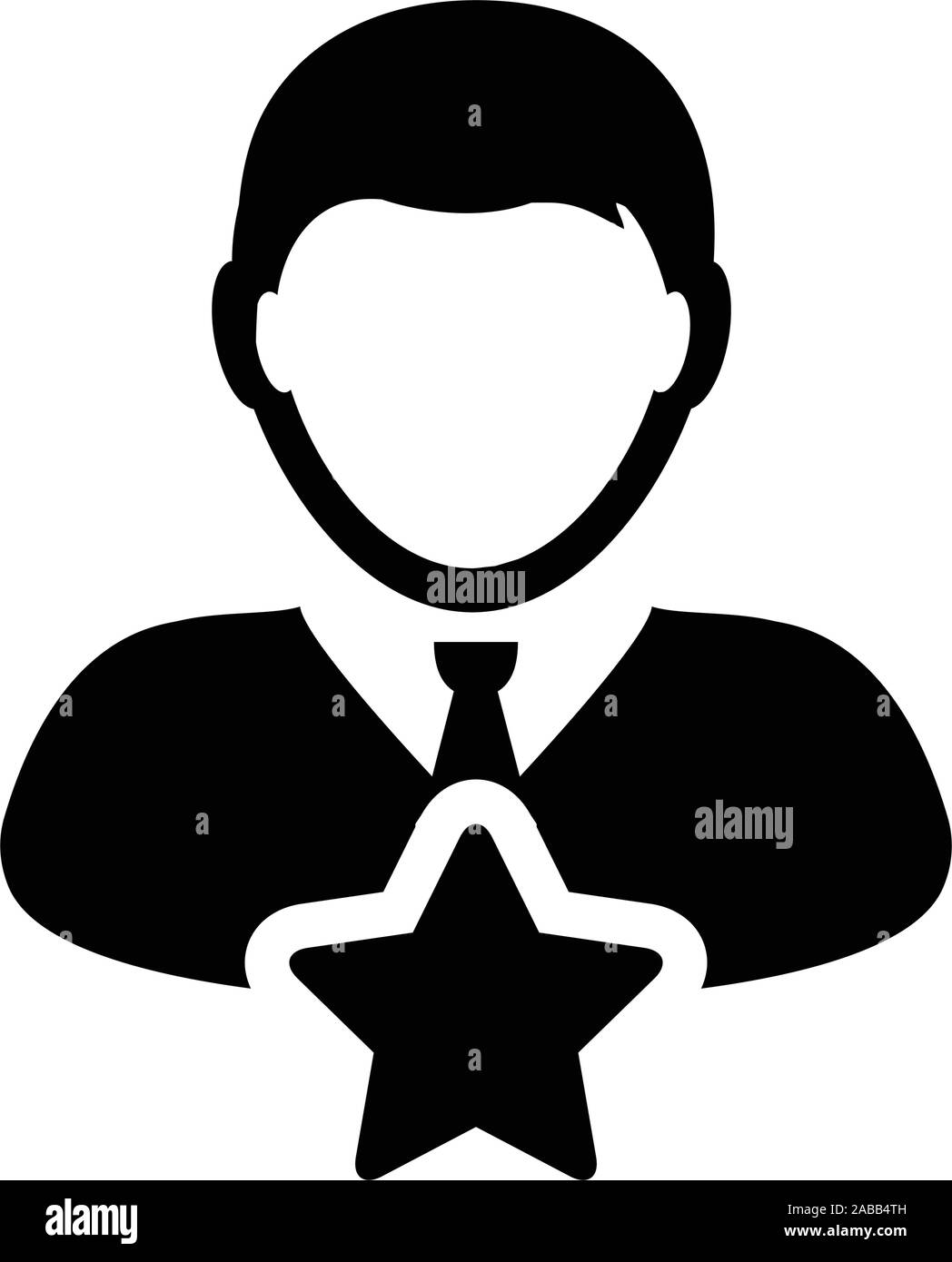 Quality icon vector with star male user person profile avatar symbol ...