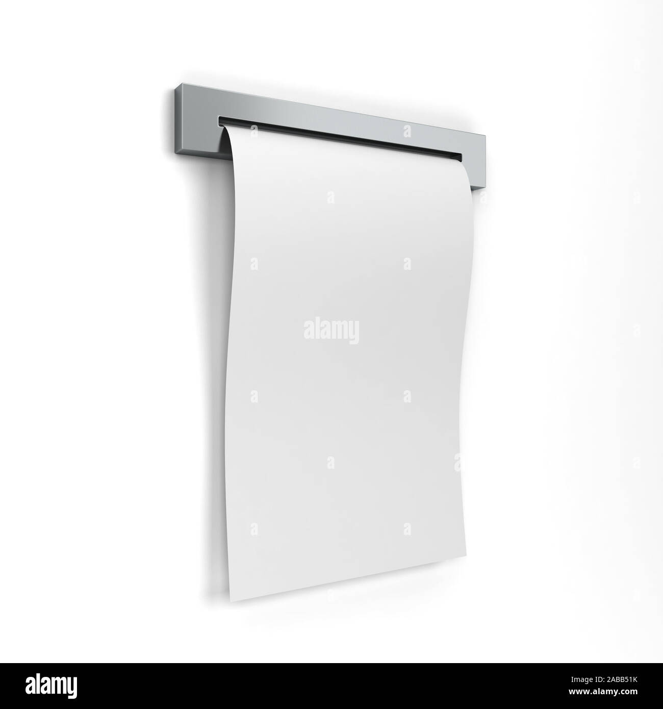 Blank cash receipt. 3d illustration isolated on white background Stock ...