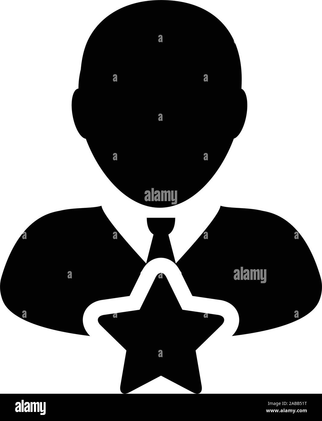 Quality icon vector with star male user person profile avatar symbol ...