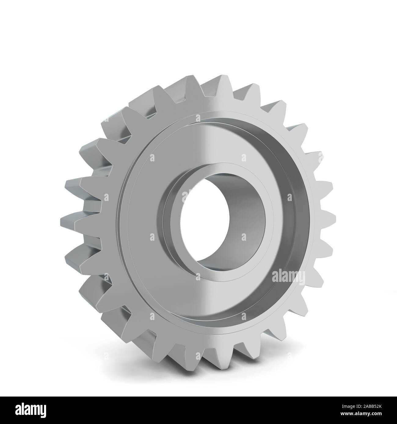 Single gear. 3d illustration isolated on white background Stock Photo ...