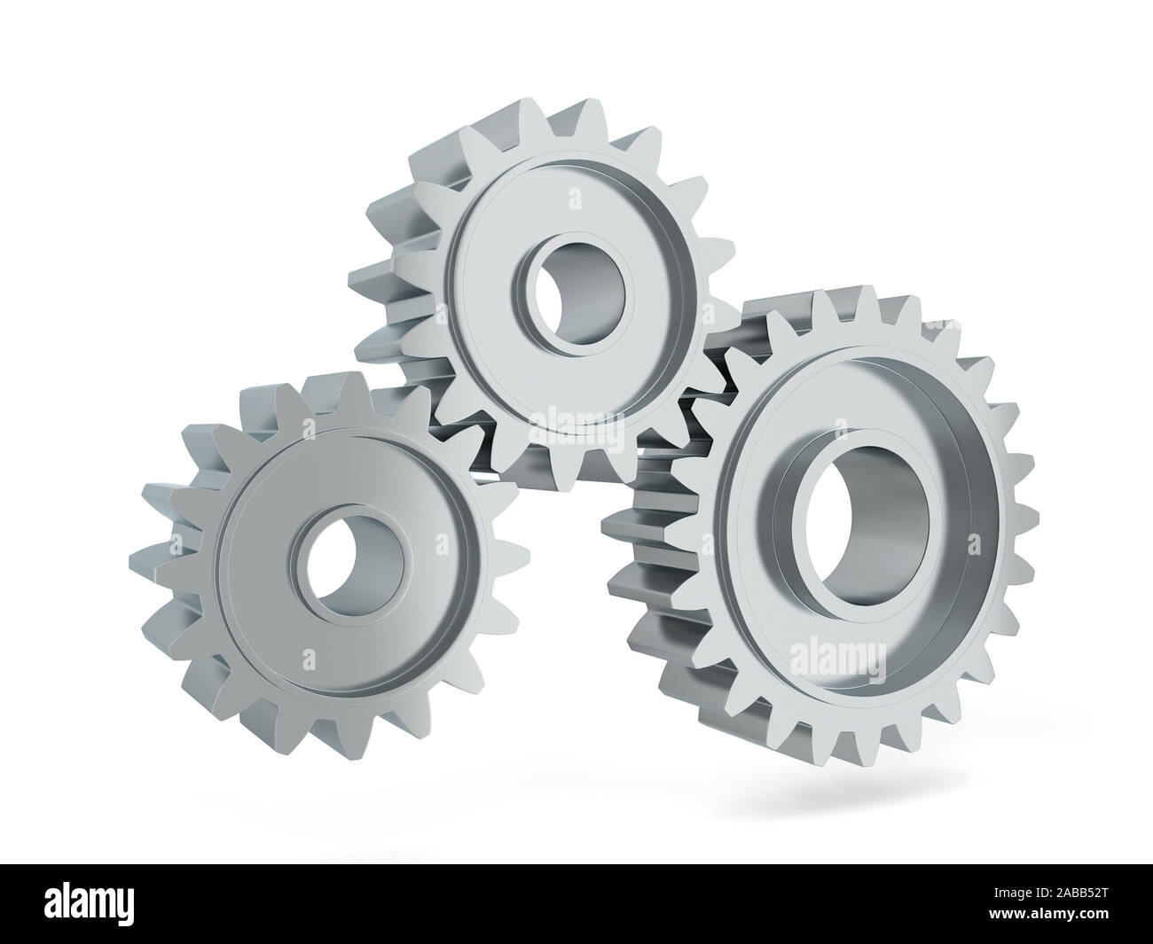 Gear mechanism. 3d illustration isolated on white background Stock ...