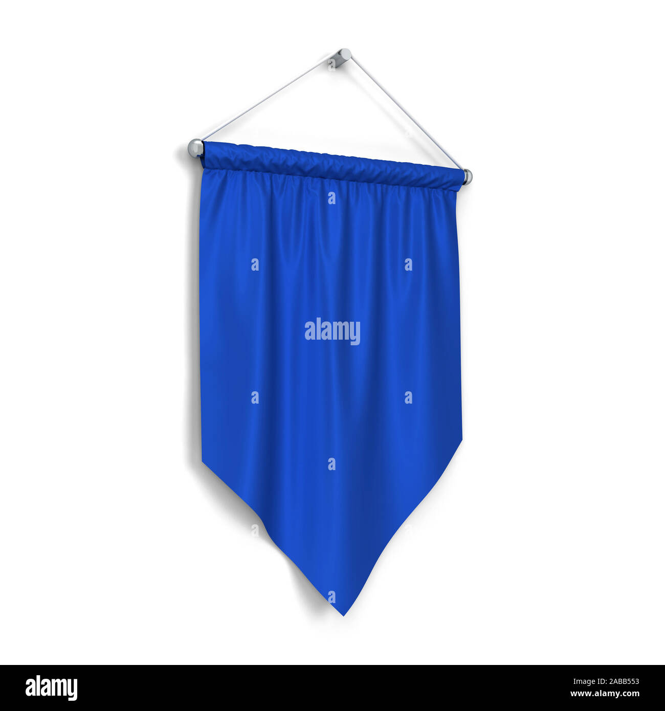Blank pennant. 3d illustration isolated on white background Stock Photo ...