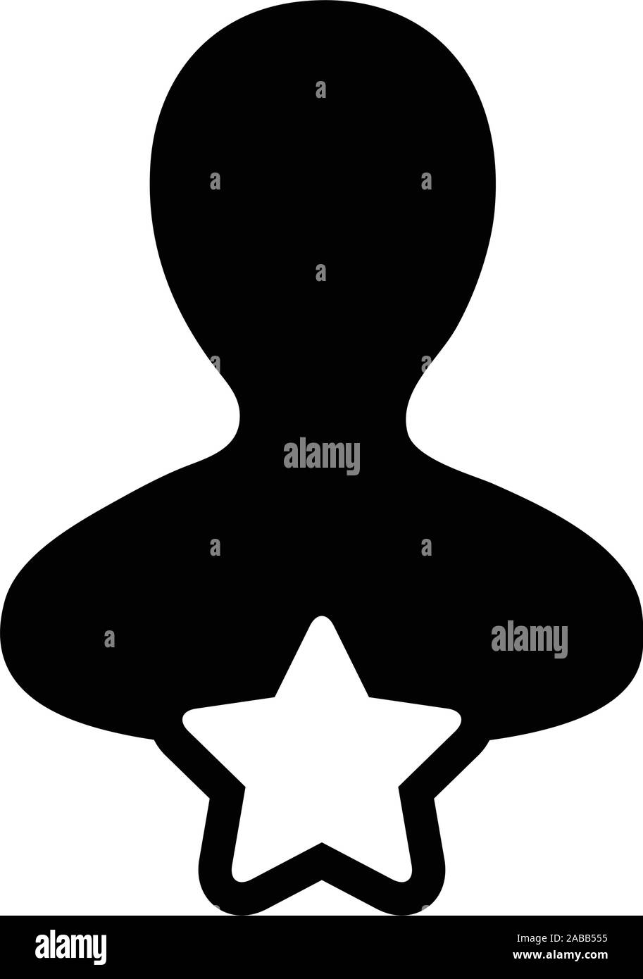 Degree icon vector with star male user person profile avatar symbol for ...