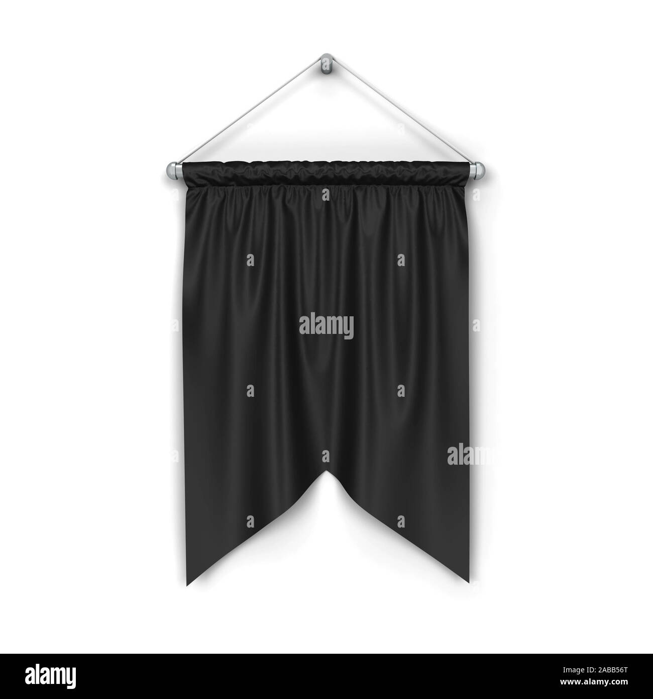 Blank pennant. 3d illustration isolated on white background Stock Photo ...