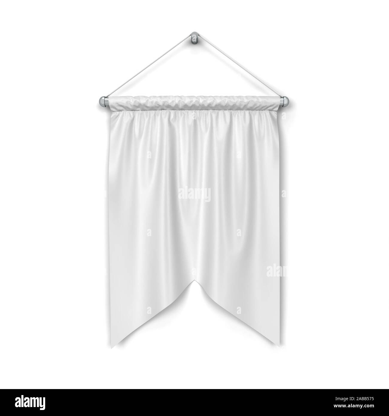 Blank pennant. 3d illustration isolated on white background Stock Photo ...
