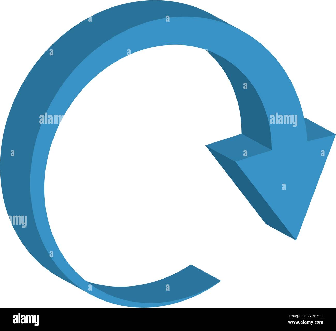 circle arrow 3d style icon vector illustration design Stock Vector ...