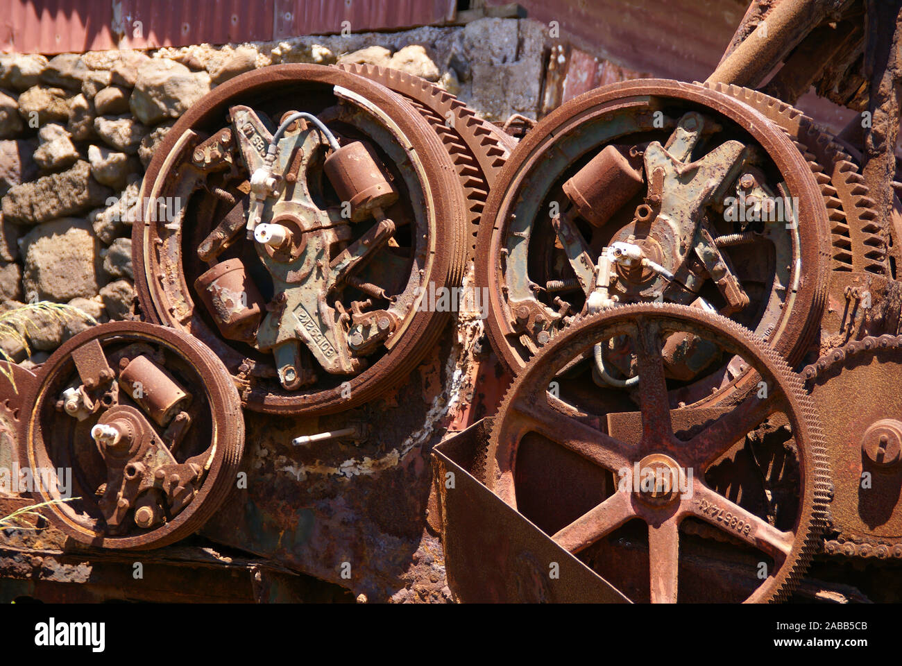 Rusty old industrial equipment. Rust, cog, wheel Stock Photo - Alamy