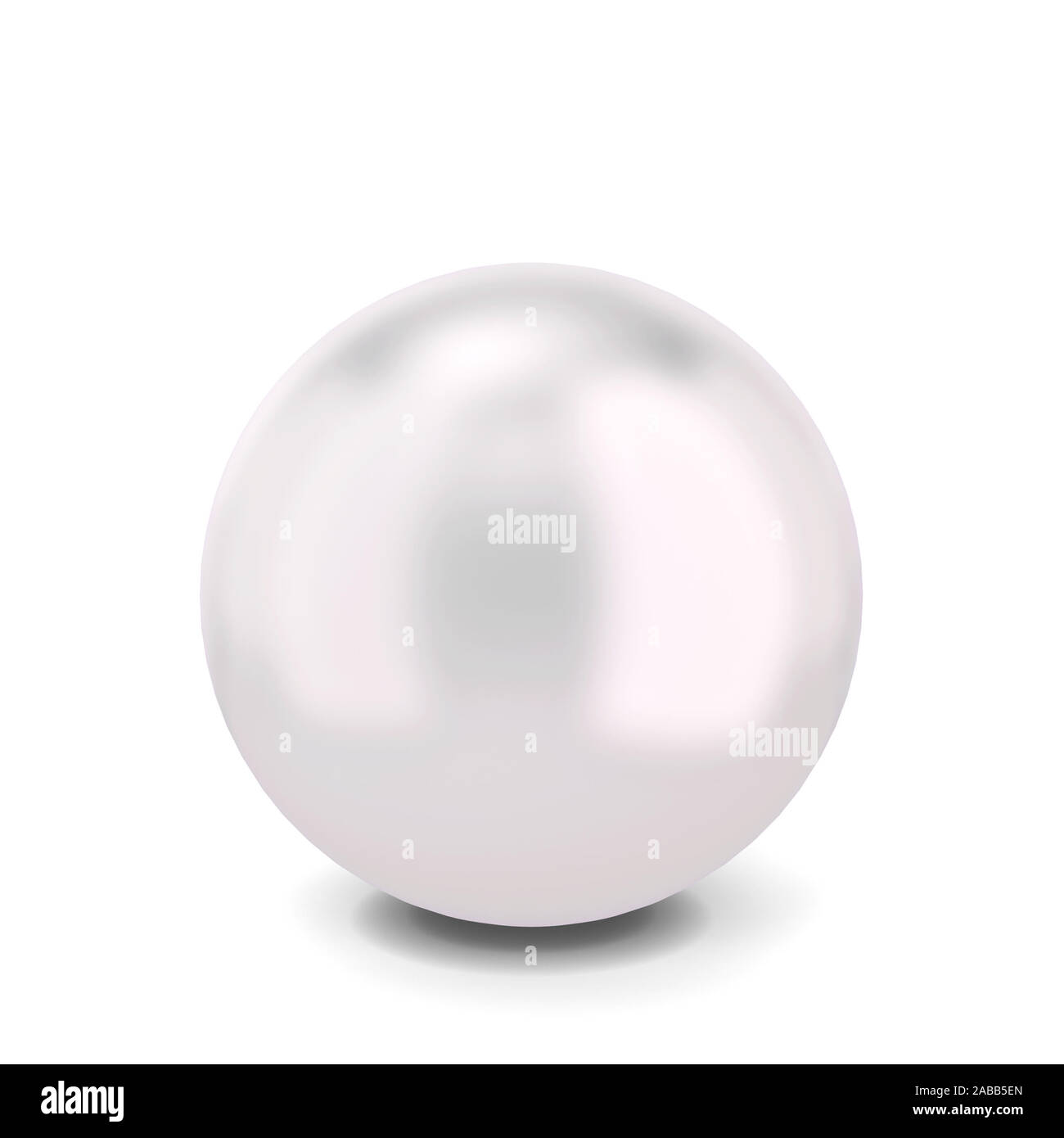 Single pearl. 3d illustration isolated on white background Stock Photo ...