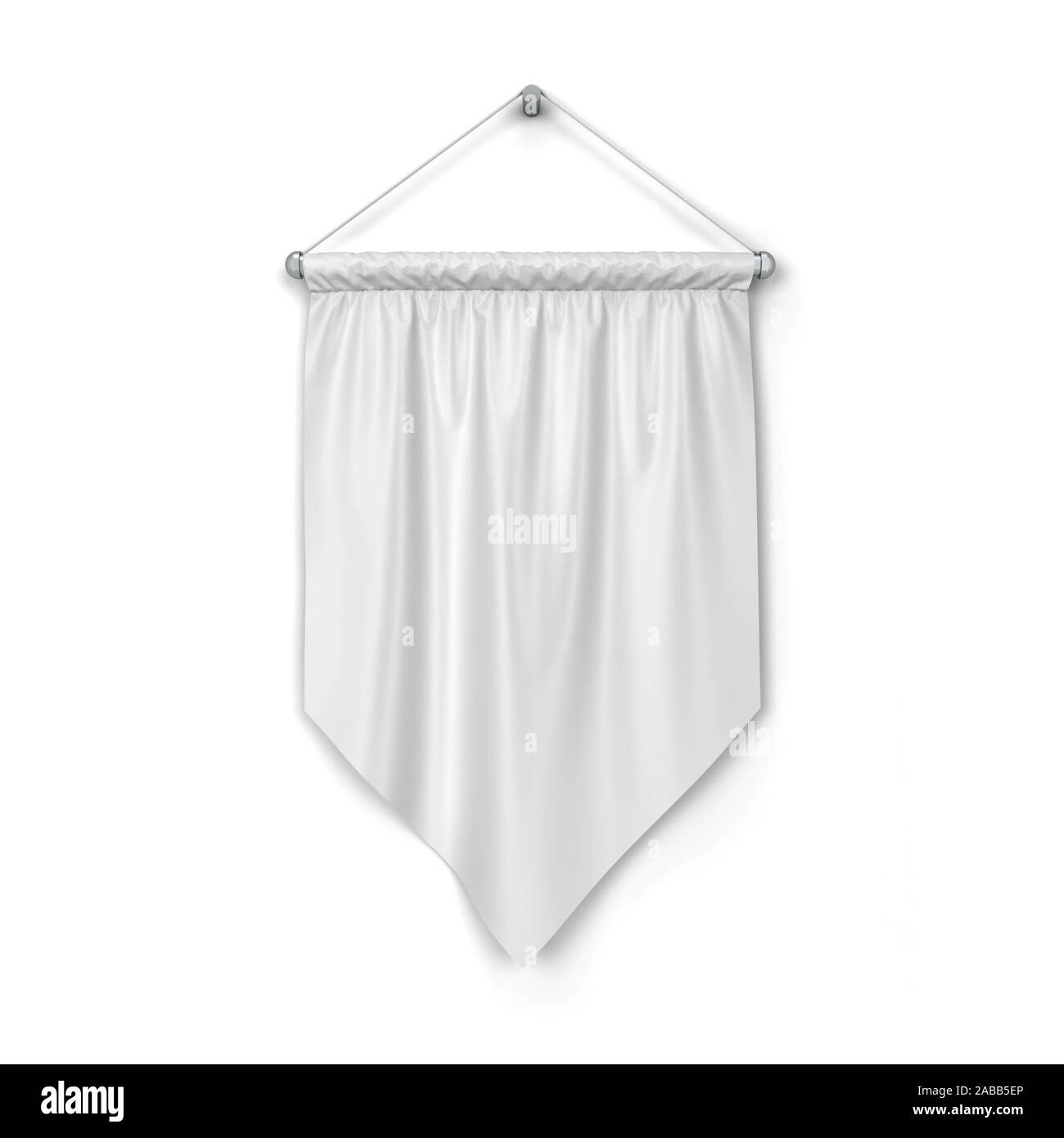 Blank pennant. 3d illustration isolated on white background Stock Photo ...