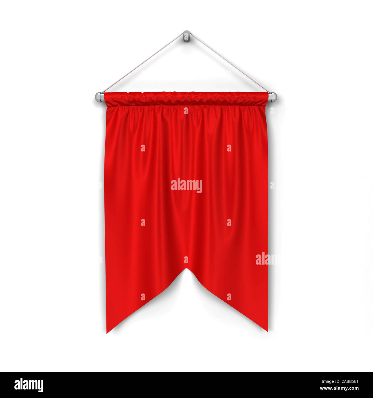 Blank pennant. 3d illustration isolated on white background Stock Photo ...