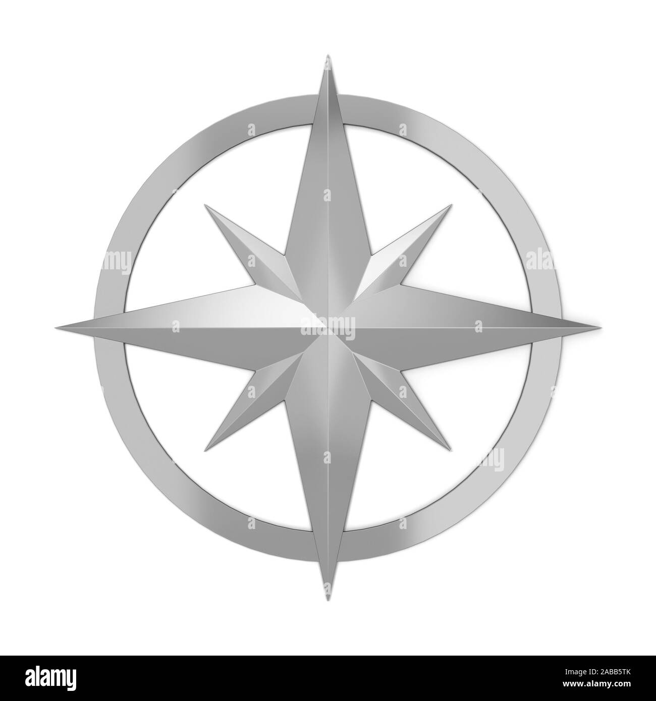 Compass rose symbol. 3d illustration isolated on white background Stock ...
