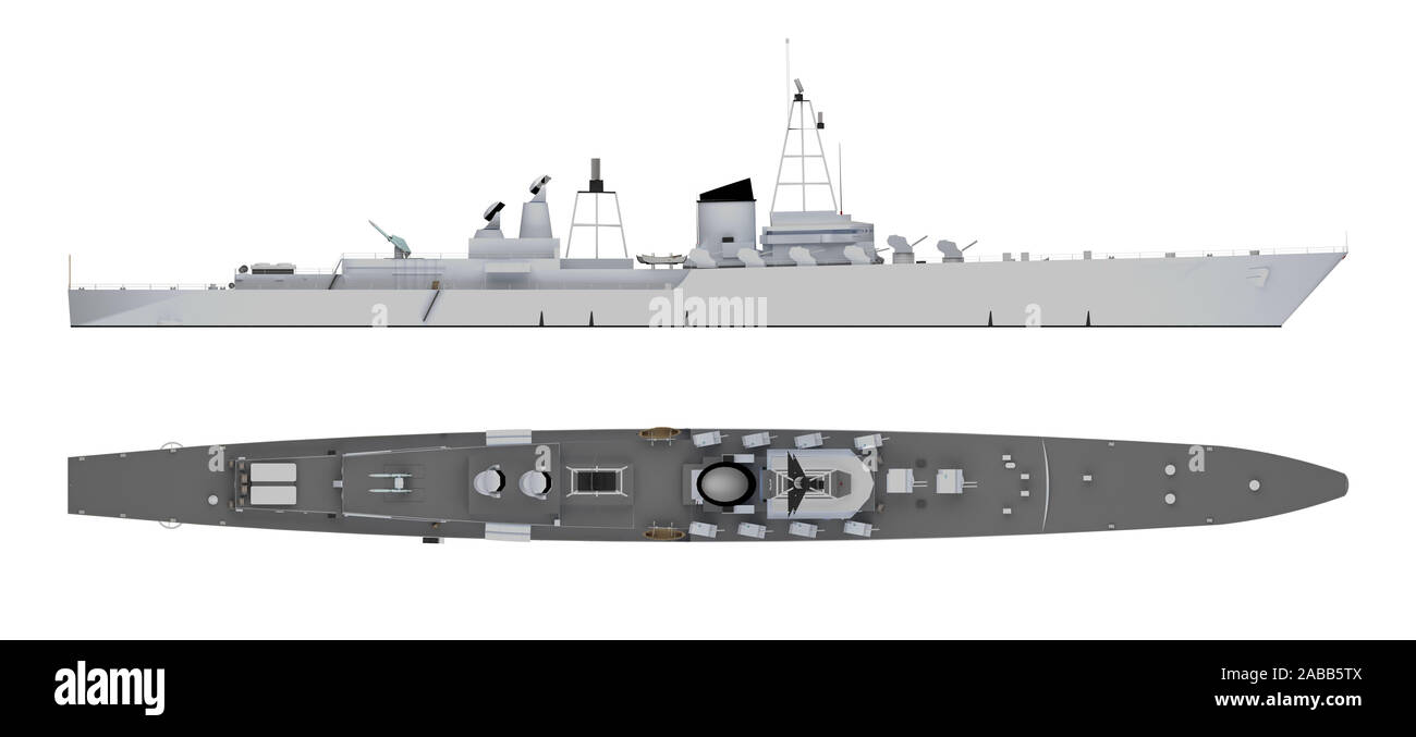 Destroyers Ships Side View