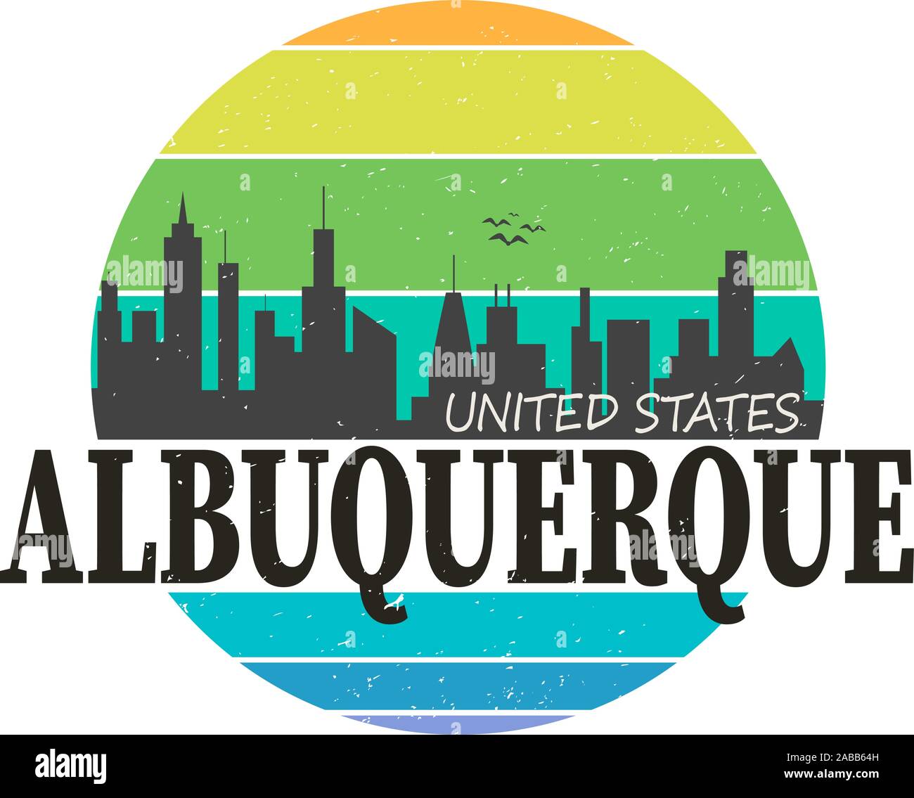 Albuquerque city logo in colorful vector on a white background Stock ...