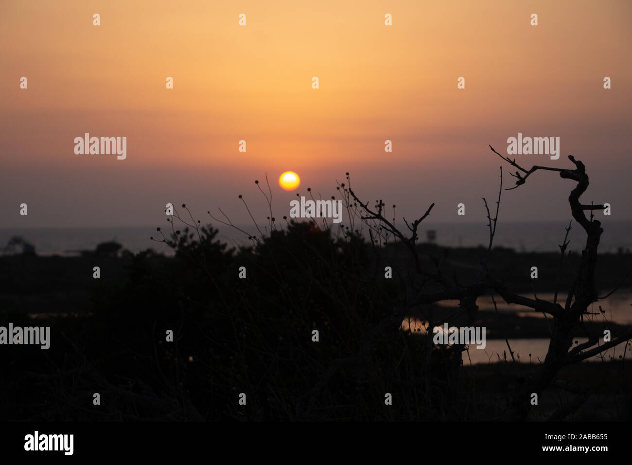 the sunset in different perspective and beauty of it in the colors of ...